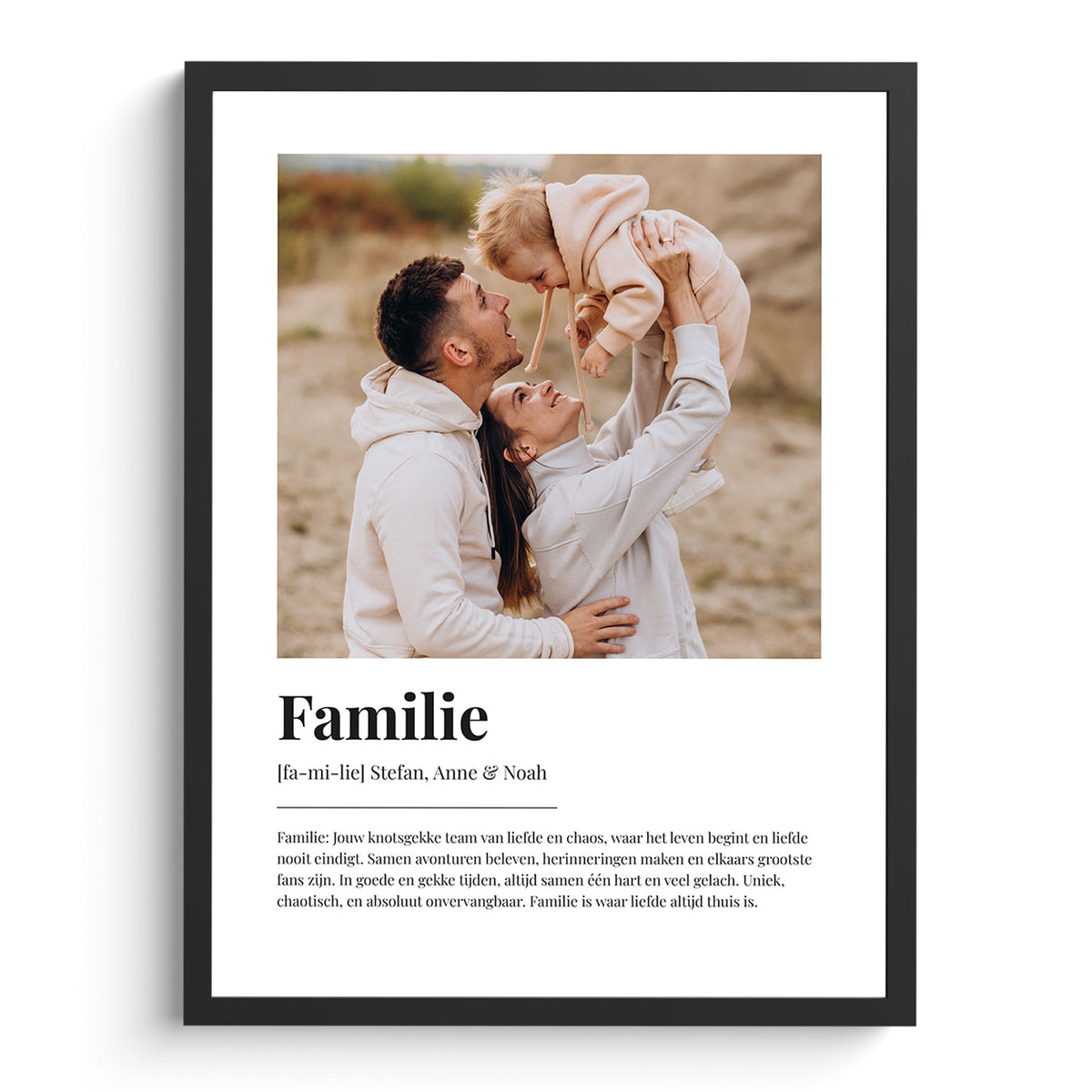 Familie betekenis poster met foto | Gepersonaliseerde poster – Personal ...